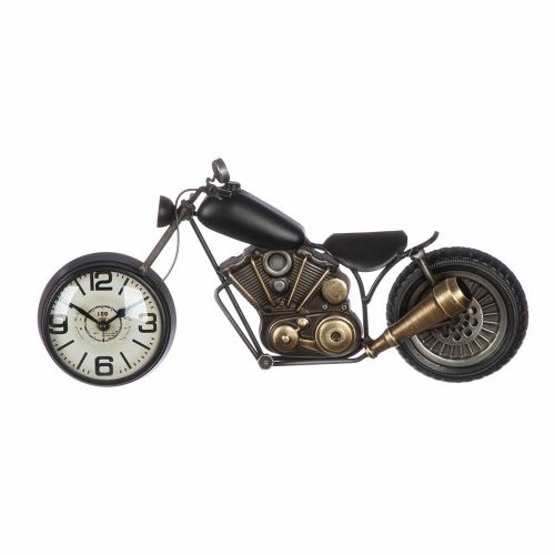 Clock Motorcycle - Metal - D and M Garden Centre