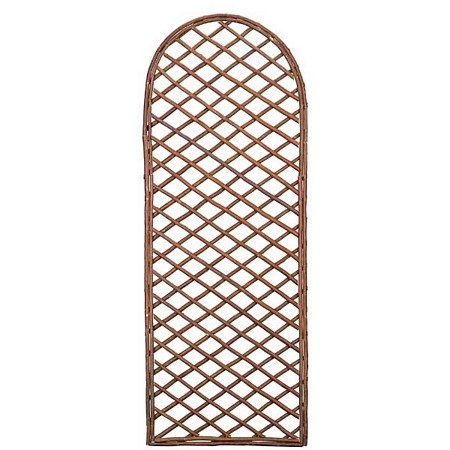 Curved Top Framed Willow Trellis Panel - D and M Garden Centre