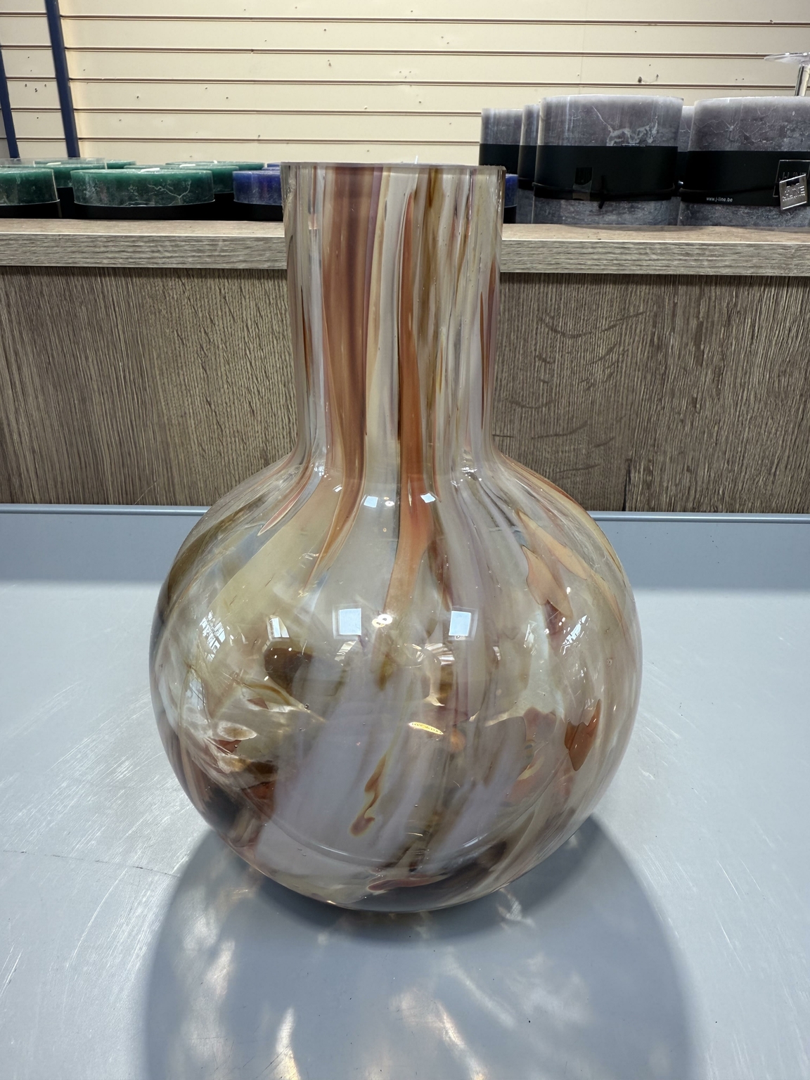 Glass Art, Vase, bulbous - D and M Garden Centre