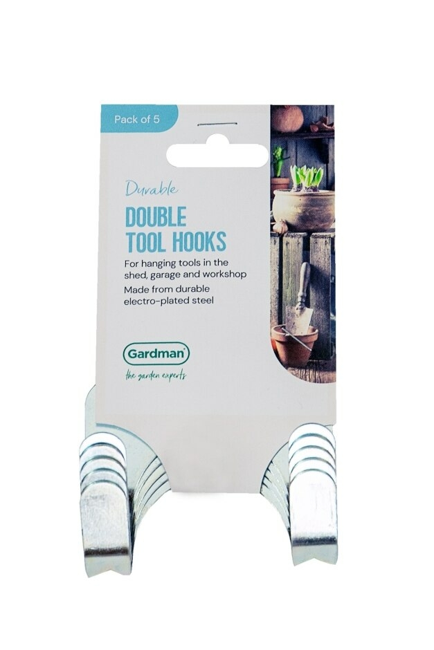 GM Double Tool Hooks 5pk - D and M Garden Centre