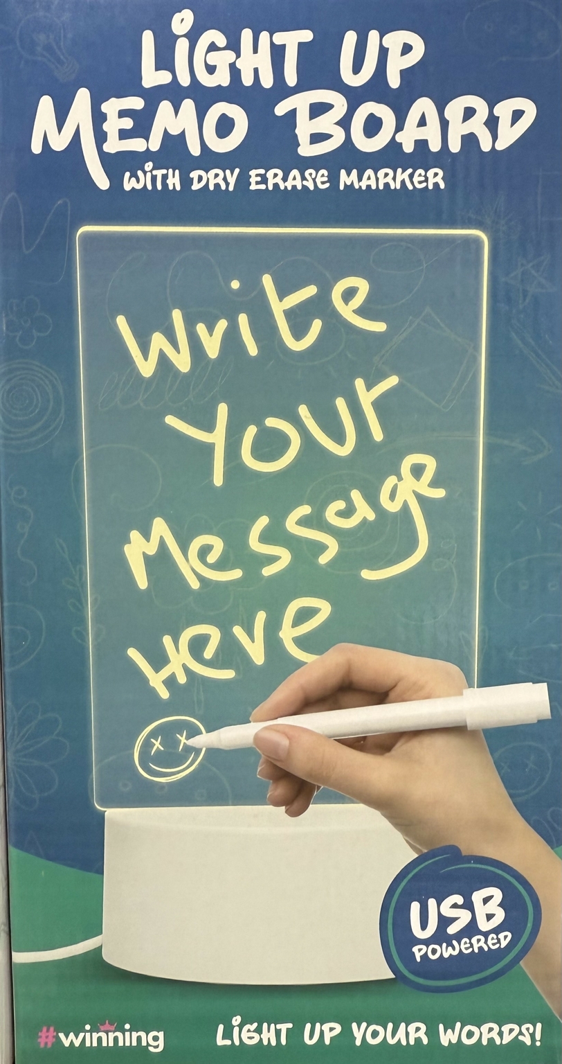 Light Up Memo Board - D and M Garden Centre