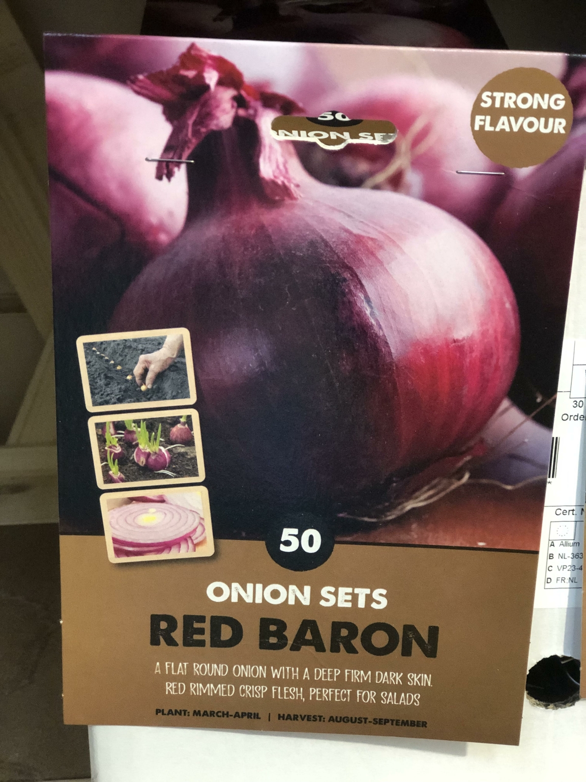 ONIONSETS RED BARON - D and M Garden Centre