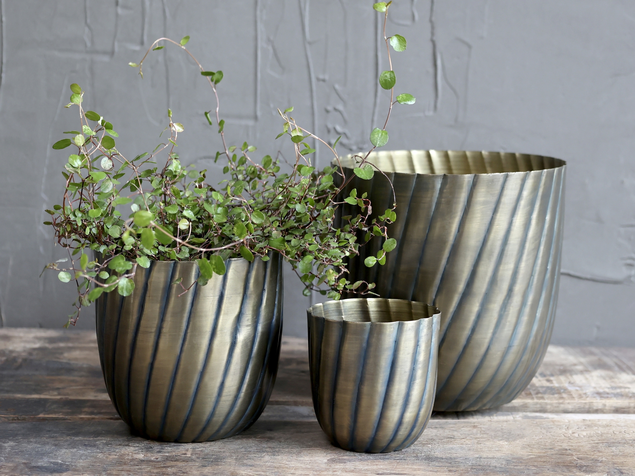 Planter w. grooves - D and M Garden Centre