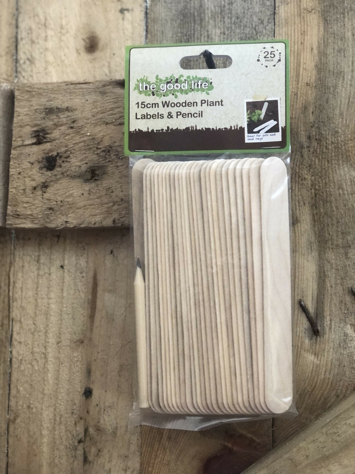 Wooden Labels with Pencil - D and M Garden Centre