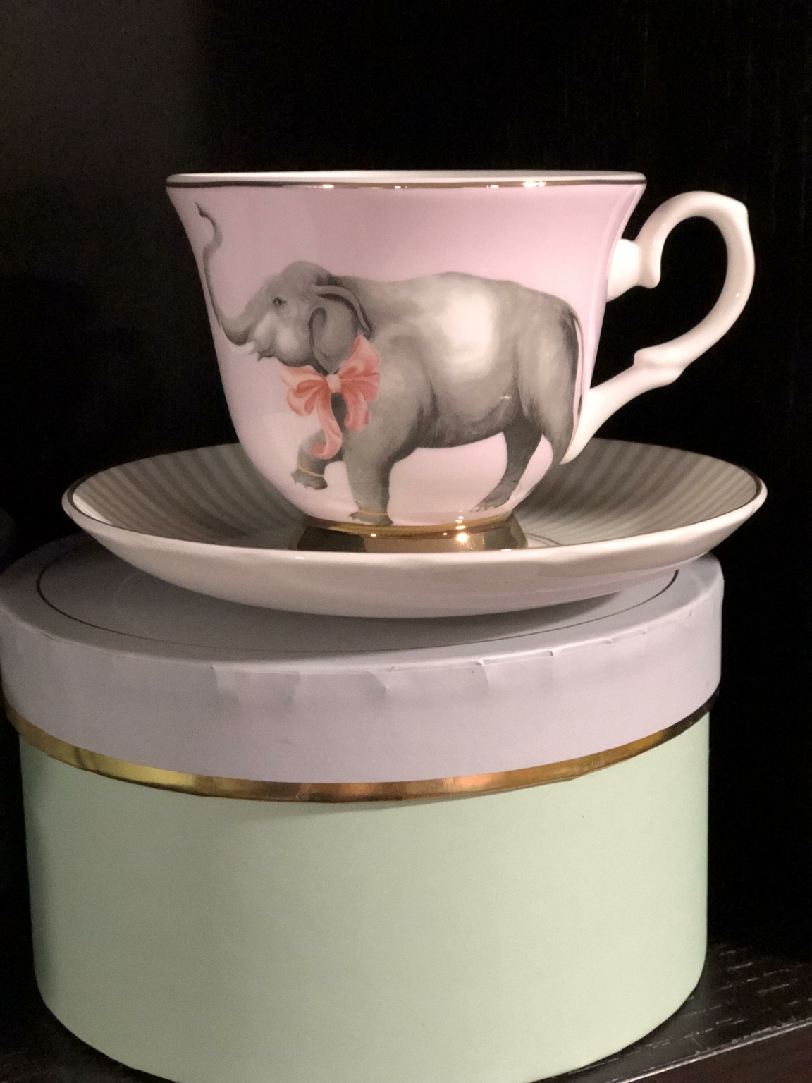 YE TEACUP & SAUCER ELEPHANT - D and M Garden Centre